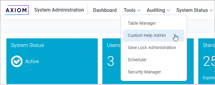 Managing custom help codes